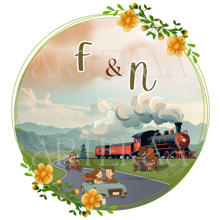 FN Wedding Logo PNG | Couple Initials Monogram | F & N Wedding Emblem ...