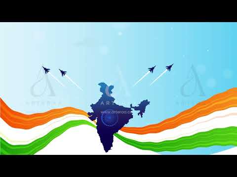 Independence Day Tricolor Jet Flypast Animation – Patriotic Motion Bac ...